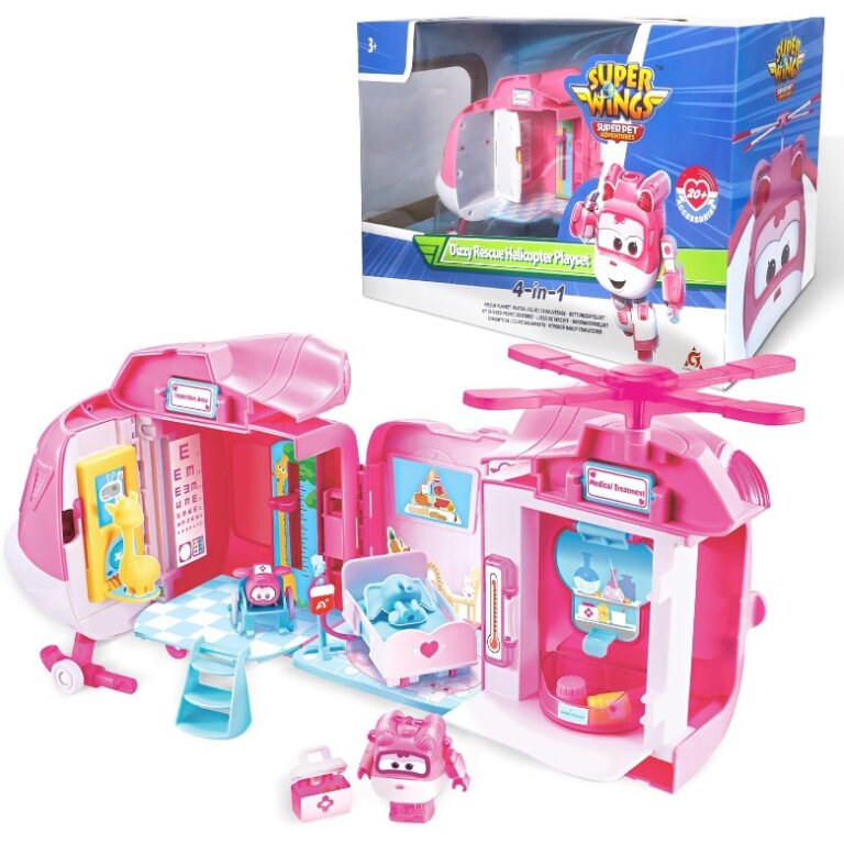 Super Wings Dizzy Rescue Helicopter Playset 4-in-1 | TTPM